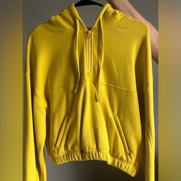 ALO Yoga | Tops | Alo Stadium Hoodie Yellow | Poshmark